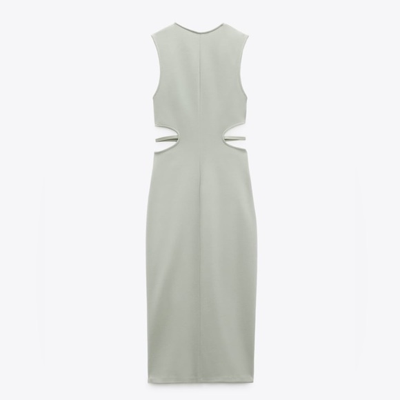 Zara | Dresses | Zara Pearl Gray Cut Out Dress | Poshmark